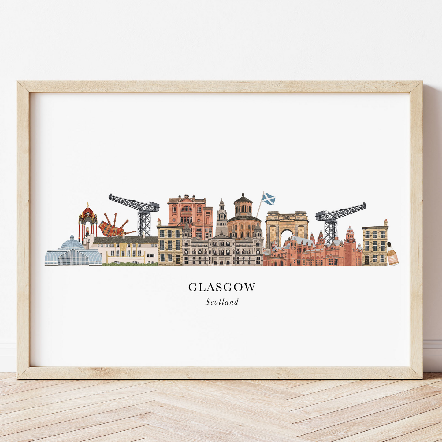 Glasgow Skyline Print – Olivia Iris Wilson