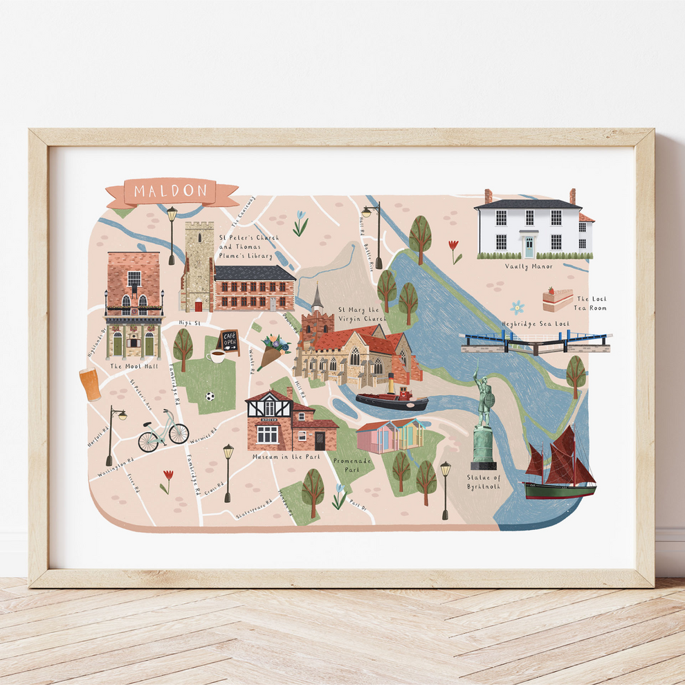 Maldon Illustrated Map – Olivia Iris Wilson
